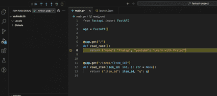How to debug a python fastapi using vscode – Pratap Sharma